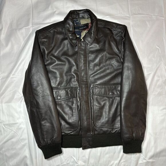 Wilson | Jackets & Coats | Vintage Wilsons Brown Leather Mens Large Usa ...
